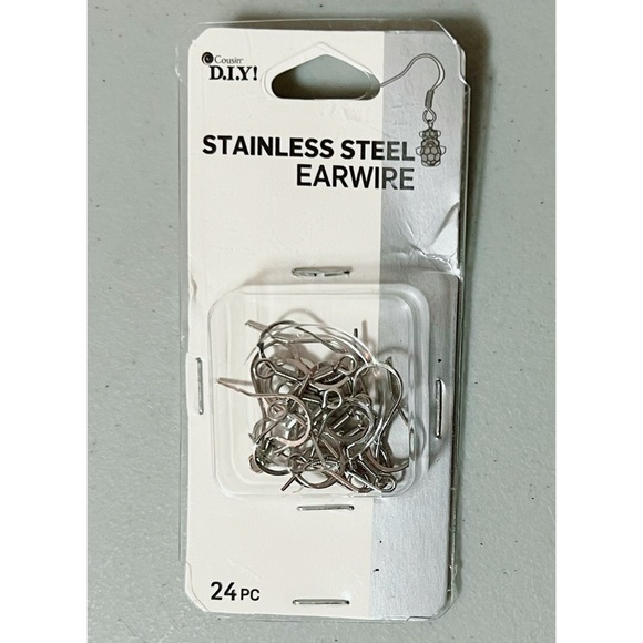 Office | Cousin Diy Silver Stainless Steel Ear Wire Earring Hook Hooks ...